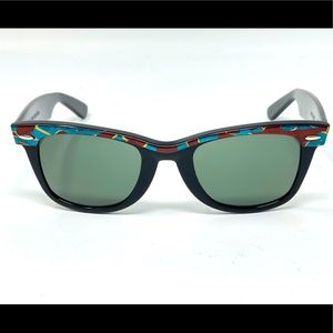 Ray-Ban | Accessories | Vintage Ray Ban Bl Wayfarer Turquoise Maroon ...